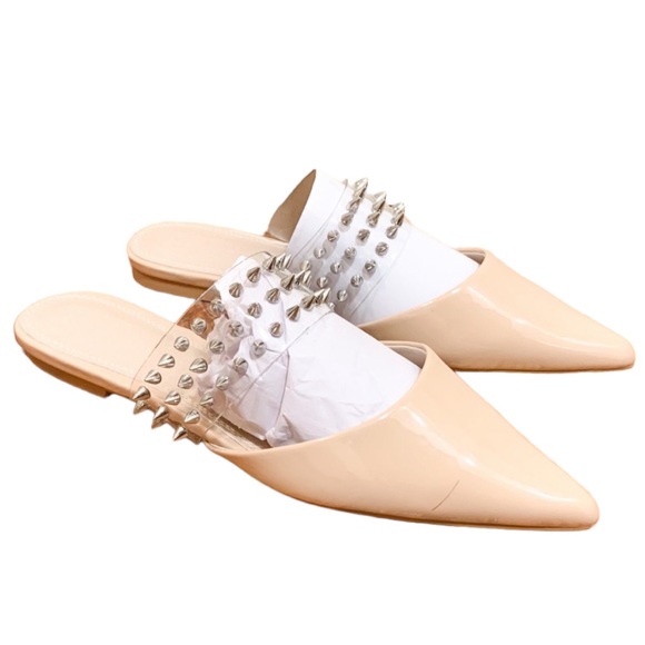 ASOS | Shoes | Asos Slip On Pointed Toe Shoes W Spiked Strap | Poshmark